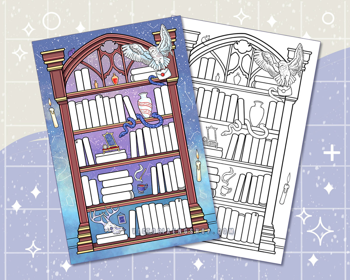 Magical Bookcase Tracker Print – Victoria Eng