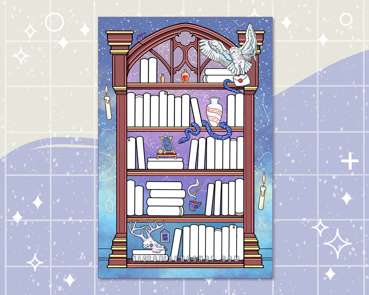 Magical Bookcase Tracker Print – Victoria Eng
